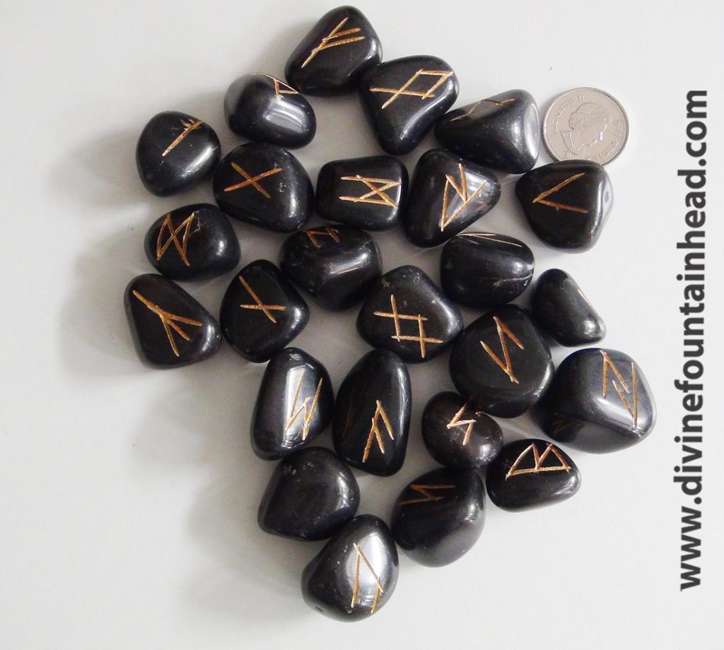Black Agate Runes Set – Divine Fountainhead